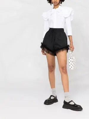 Red Valentino Ruffle-trim Shorts