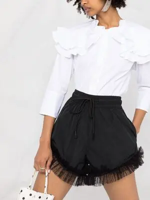 Red Valentino Ruffle-trim Shorts
