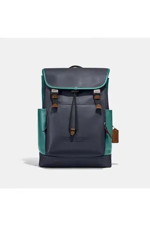 COACH League Flap Backpack In Colorblock