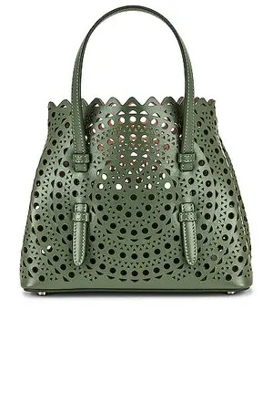 Alaïa Mina 20 Mini New Vienne Tote In Green