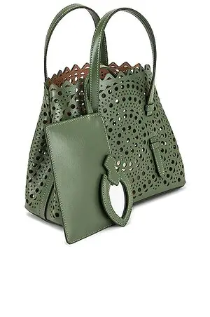 Alaïa Mina 20 Mini New Vienne Tote In Green