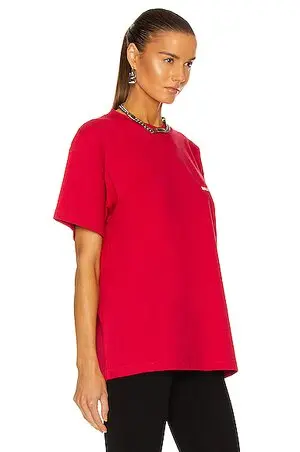 Balenciaga Medium Fit T Shirt In Red