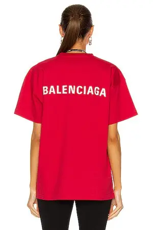Balenciaga Medium Fit T Shirt In Red