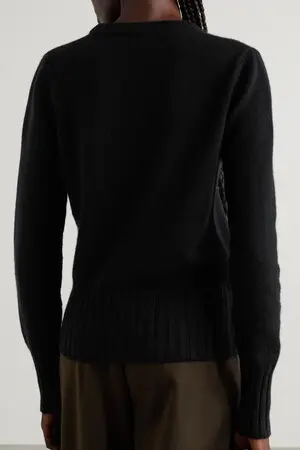 ALLUDE Cashmere Sweater - Black