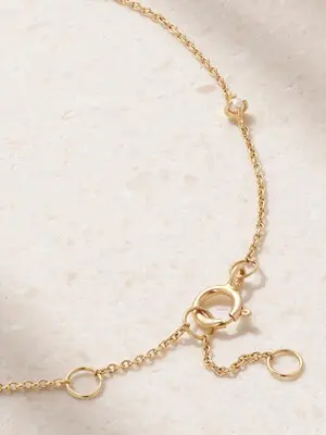 STONE AND STRAND Initial 14-karat Pearl Bracelet