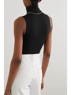 Wolford Stretch Modal-blend Turtleneck Thong Bodysuit