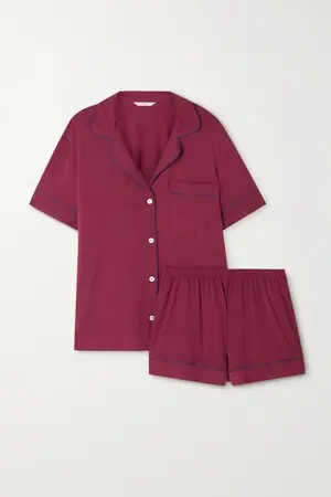 Eberjey + Net Sustain Gisele Stretch-tencel Modal Pajama Set Burgundy