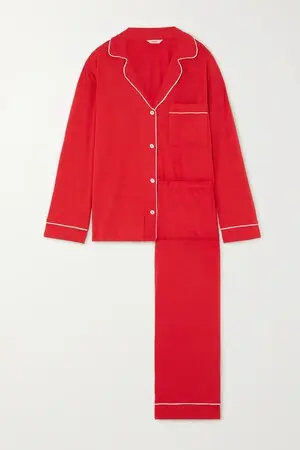 Eberjey + Net Sustain Gisele Stretch-tencel Modal Pajama Set Red