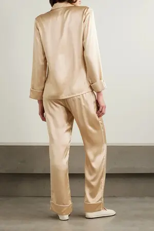 Olivia Von Halle - Olivia Von Halle Coco Silk-Satin Pajama Set