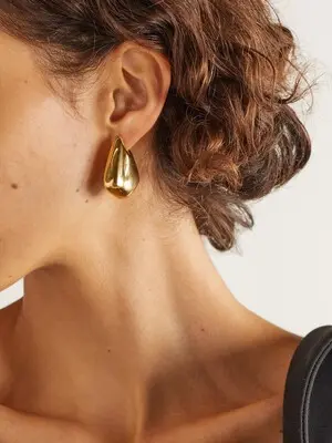 Bottega Veneta Sculptural Hoop Earrings - Gold