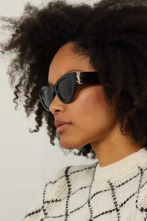 Saint Laurent - SAINT LAURENT Oversized Cat-eye Sunglasses