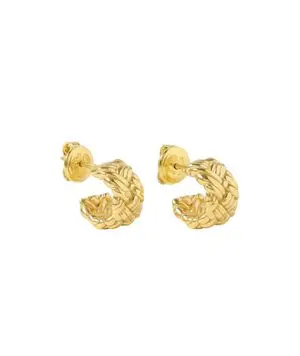 Bottega Veneta Plated Hoop Earrings - Gold