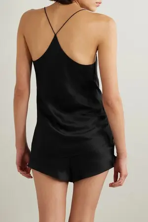 Olivia Von Halle Bella Silk-satin Pajama Set - Black