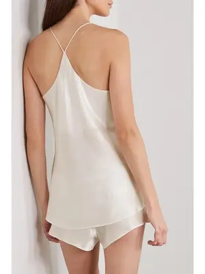 Olivia Von Halle Bella Silk-satin Pajama Set - Neutrals