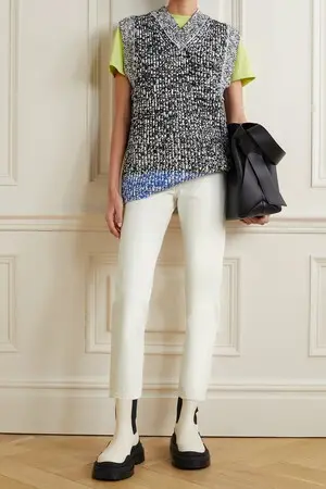 Acne Studios Net Sustain Cropped Distressed High-rise Straight-leg Organic Jeans