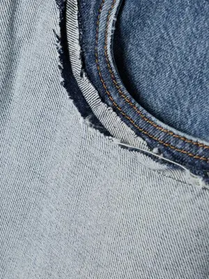 Marni Frayed Denim Midi Skirt