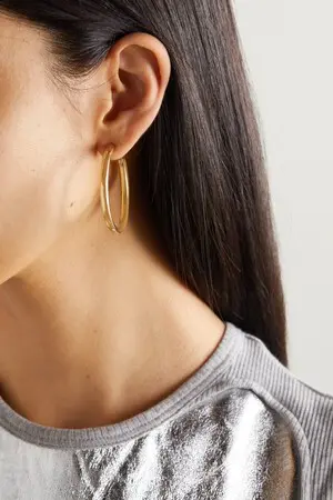 JENNIFER FISHER Baby Lilly -plated Hoop Earrings