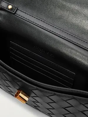 Bottega Veneta Intrecciato Leather Pouch - Black