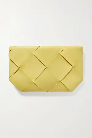 Bottega Veneta Intrecciato Leather Pouch Yellow