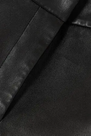 JOSEPH Coleman Leather Slim-fit Pants - Black