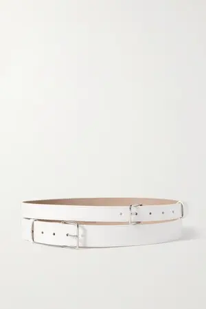 Alexander McQueen Leather Waist Belt - White