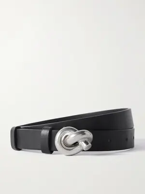 Bottega Veneta Leather Belt - Black