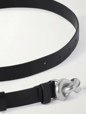 Bottega Veneta Leather Belt - Black