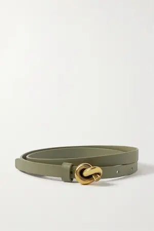 Bottega Veneta Bottega Veneta Leather Belt Green