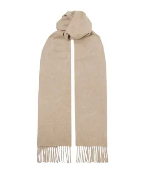 Johnstons Of Elgin Fringed Cashmere Scarf - Neutrals