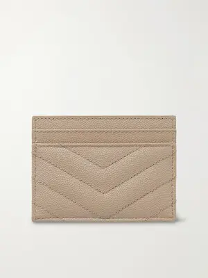 Saint Laurent Monogramme Quilted Cardholder - Neutrals