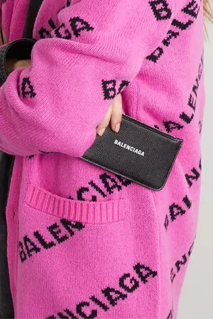 Balenciaga Cash Printed Textured-leather Wallet