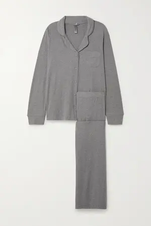SKIMS Ribbed Stretch-modal Jersey Lounge Set - Gray