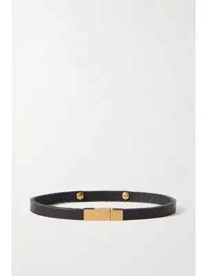 Saint Laurent Leather Bracelet - Black