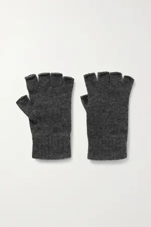 Johnstons Of Elgin Johnstons Of Elgin + Net Sustain Cashmere Fingerless Gloves Gray