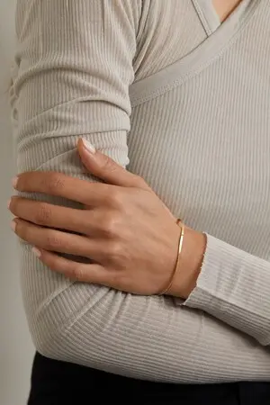 LOREN STEWART Net Sustain Herringbone 10-karat Recycled Bracelet