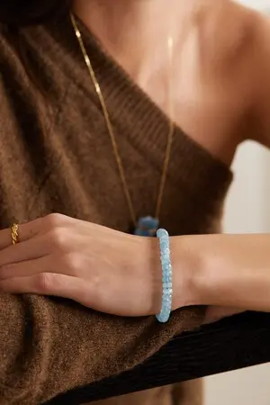Jia Jia Oracle Aquamarine And Gold Bracelet - Blue