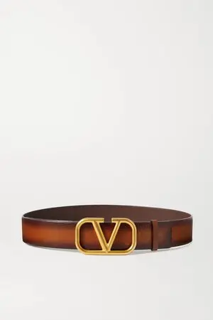 Valentino Garavani Vlogo Leather Belt