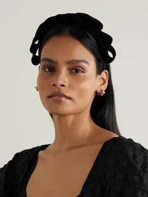 JENNIFER BEHR Katya Bow-embellished Velvet Headband