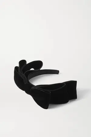 JENNIFER BEHR Katya Bow-embellished Velvet Headband
