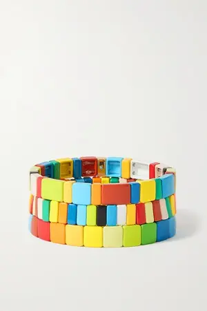 ROXANNE ASSOULIN Rainbow Brite Enamel Bracelets Set