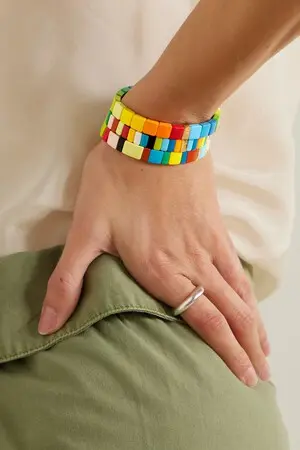 ROXANNE ASSOULIN Rainbow Brite Enamel Bracelets Set
