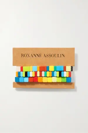 ROXANNE ASSOULIN Rainbow Brite Enamel Bracelets Set