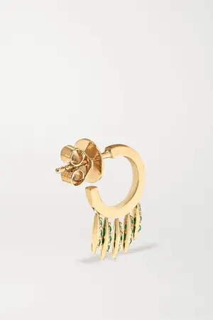 Ileana Makri Grass Mini 18-karat Emerald Earrings