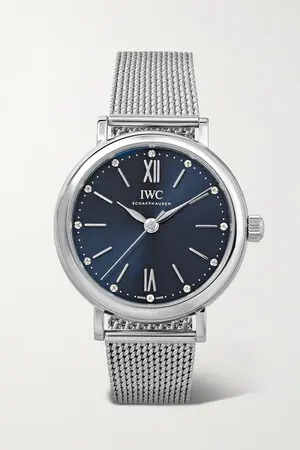 IWC SCHAFFHAUSEN Portofino Automatic 34mm Stainless Steel And Diamond Watch