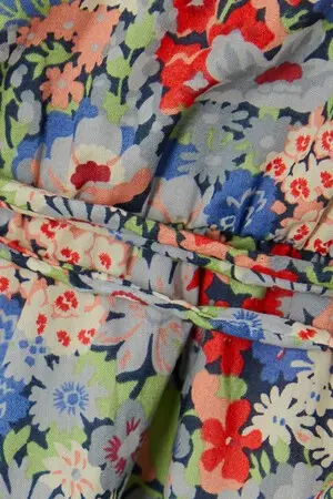 Horror Vacui Collia Scalloped Smocked Floral-print Cotton Dress