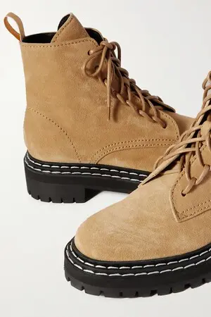 Proenza Schouler Suede Ankle Boots - Neutrals