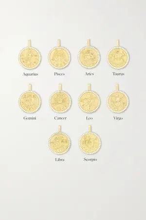 ANITA KO Zodiac Large 18-karat Diamond Necklace - Gold