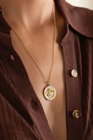 ANITA KO Zodiac Large 18-karat Diamond Necklace