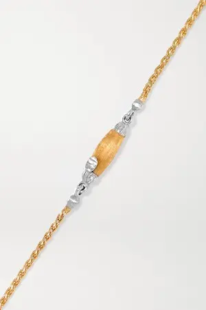 Buccellati Rombi 18-karat Yellow And White Diamond Necklace