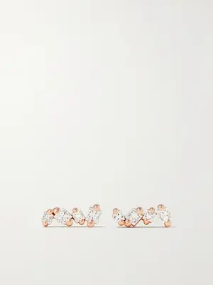 SUZANNE KALAN 18-karat Diamond Earrings - Gold